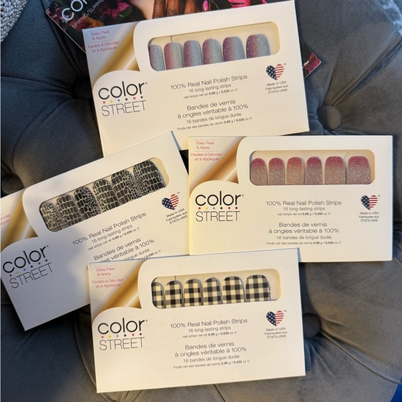 Color Street | Makeup | Color Street Nail Polish Strips Set Of 4 | Poshmark